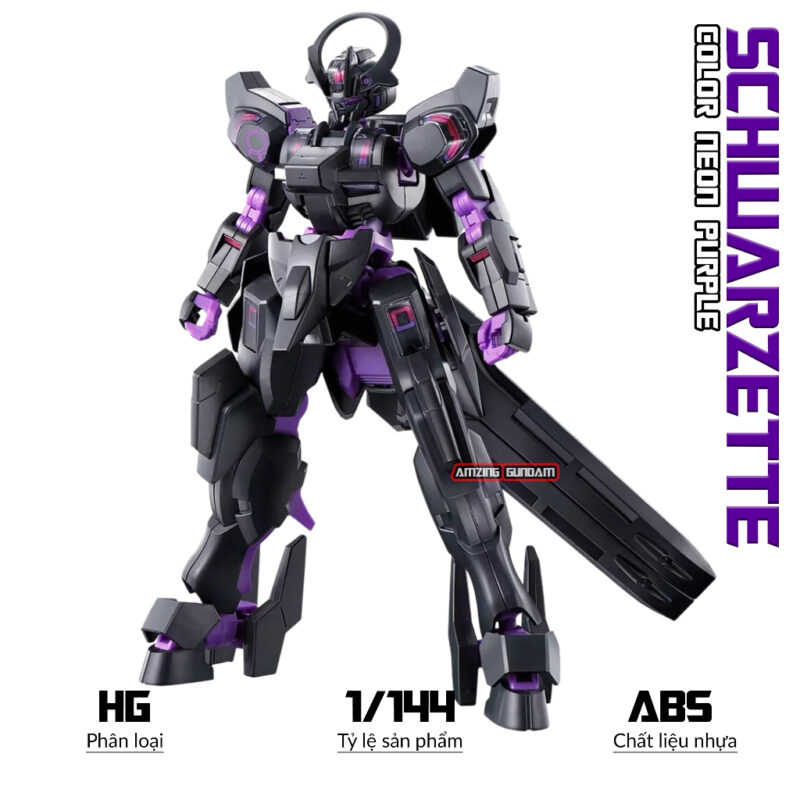 HG 1/144 GUNDAM SCHWARZETTE CUSTOM NEON PURPLE COLOR – gundamamazing.com