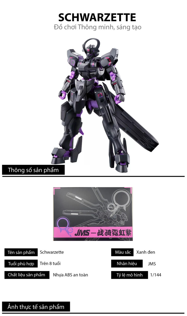 HG 1/144 GUNDAM SCHWARZETTE CUSTOM NEON PURPLE COLOR – gundamamazing.com